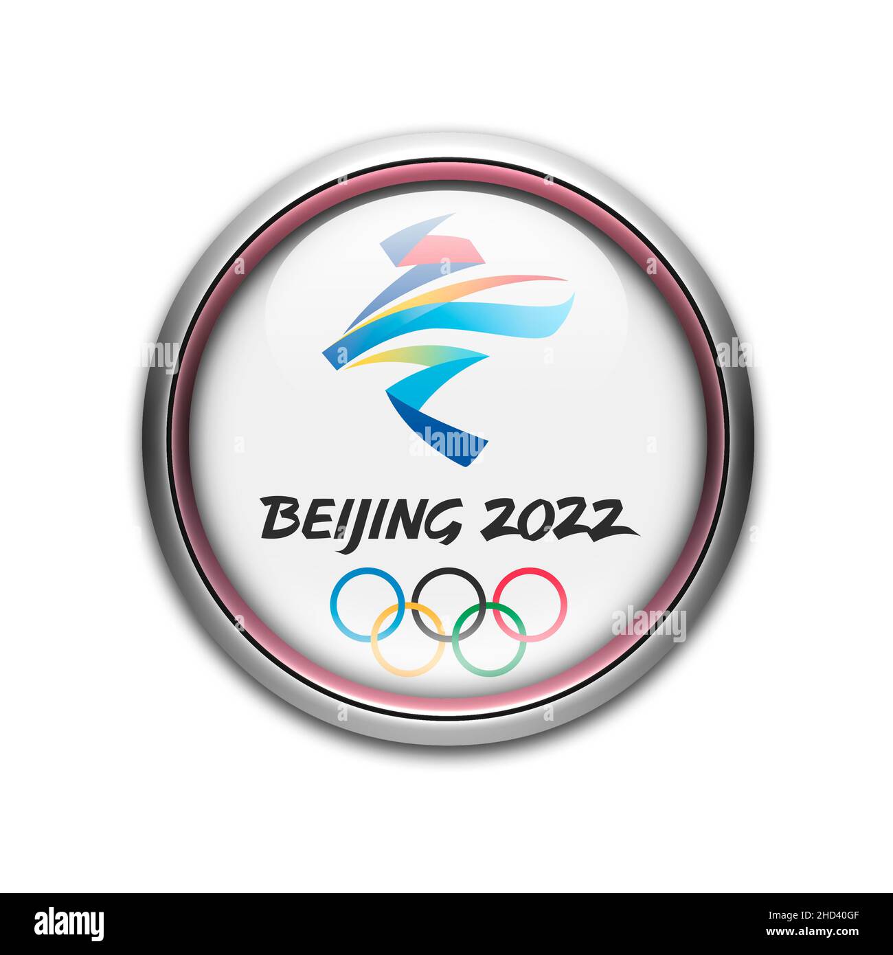 Peking 2022 olympisches logo Ausgeschnittene Stockfotos und -bilder - Alamy