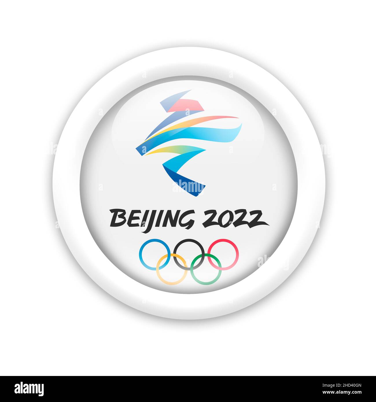 Peking 2022 olympisches logo Ausgeschnittene Stockfotos und -bilder - Alamy