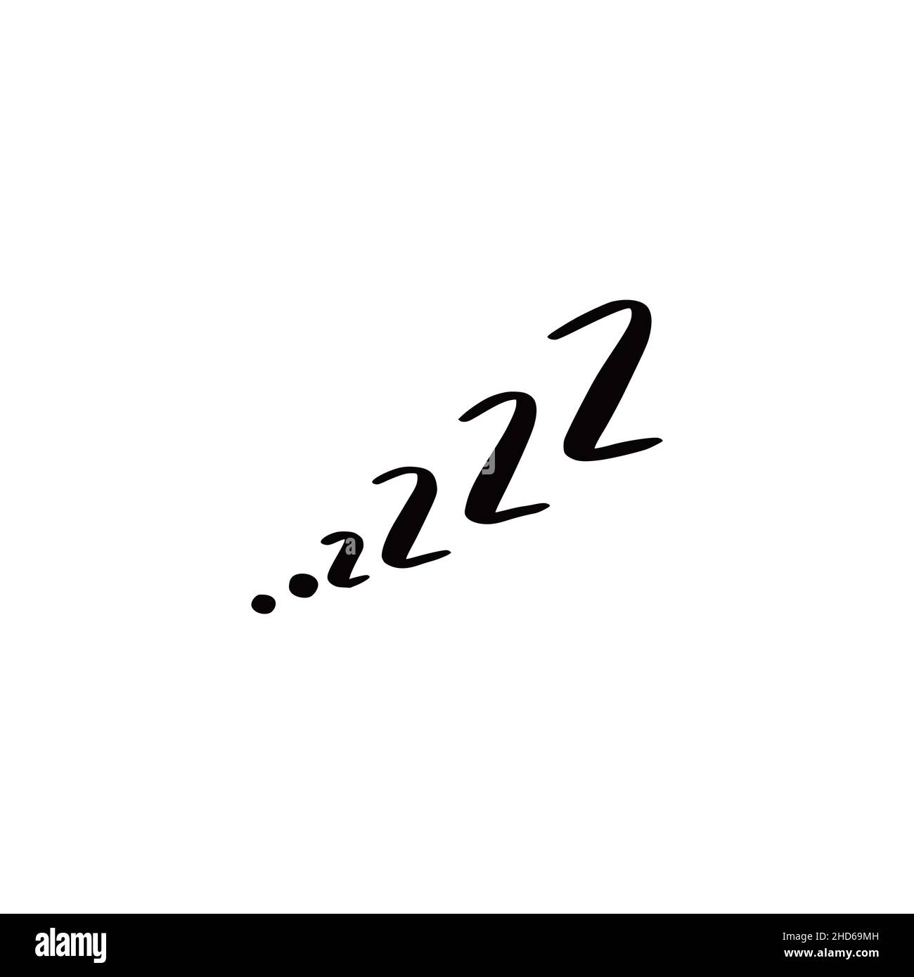 „Sleep zzzz Doodle“-Symbolsatz. Symbol für einen träumlichen Traum ...