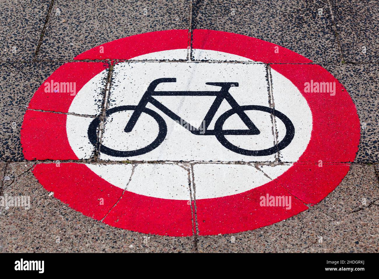 Verbot, Piktogramm, Fahrradverbot, Verbote, Piktogramme Stockfotografie ...