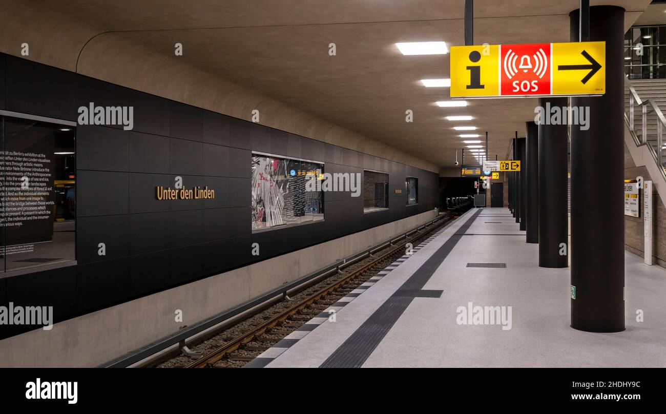 Bahnsteig, U-Bahn-Station, unter den Linden, Bahnsteige, U-Bahn ...