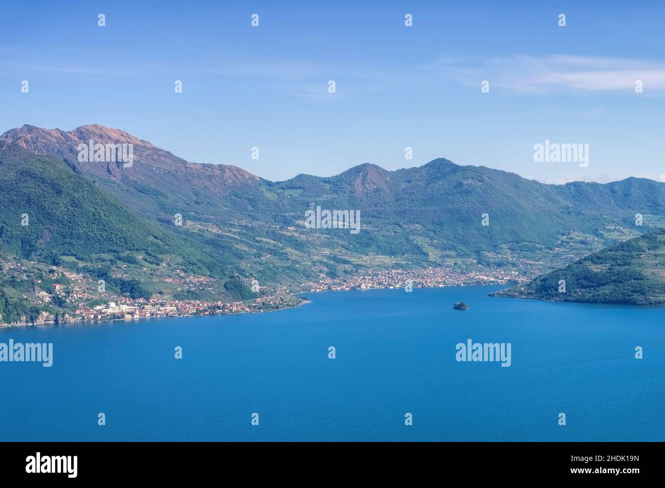 Bergige Region, See iseo, bergige Regionen, See Isos Stockfotografie ...