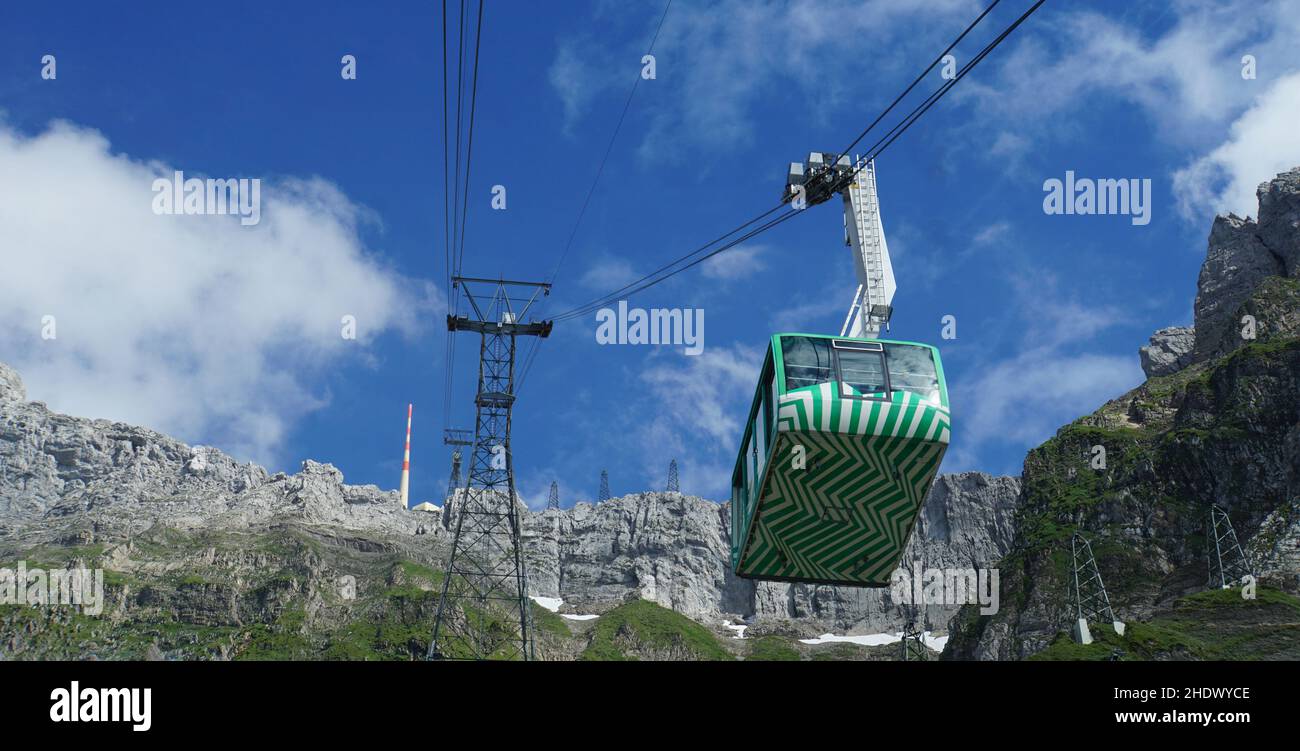 Seilbahn, santis, Schwägalp-Säntis, Seilbahnen Stockfotografie - Alamy