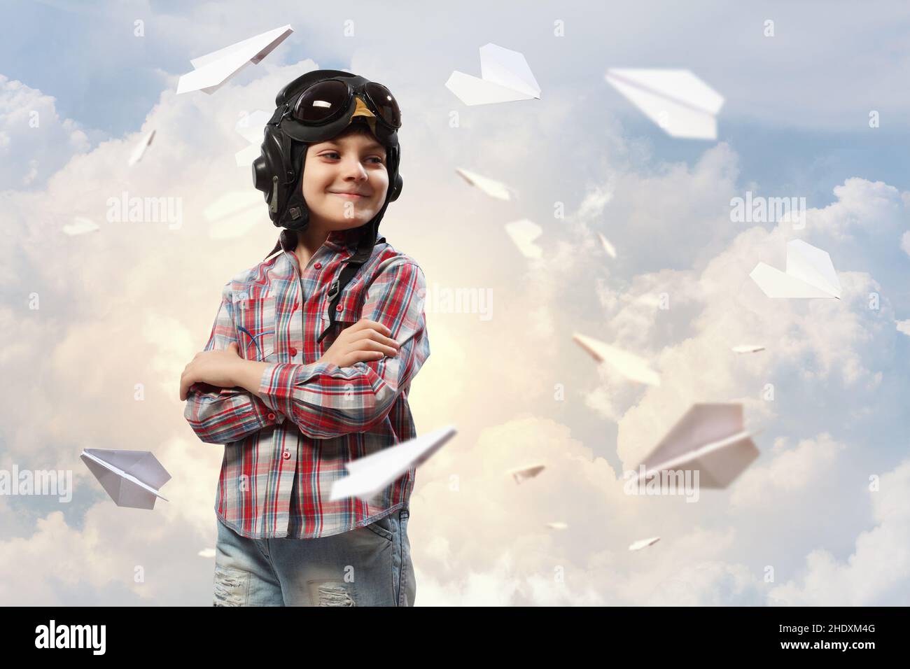 Träume, Pilot, Papierflugzeug, Traumjob, Traum, Träumen, Flieger ...