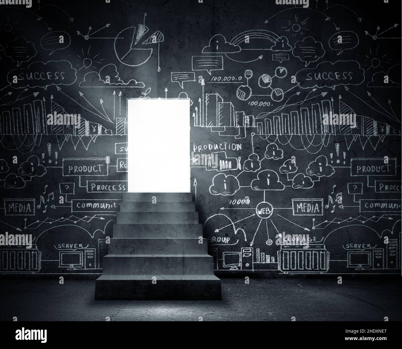 Entwicklung, Strategie, Diagramm, Brainstorming, Businessplan ...