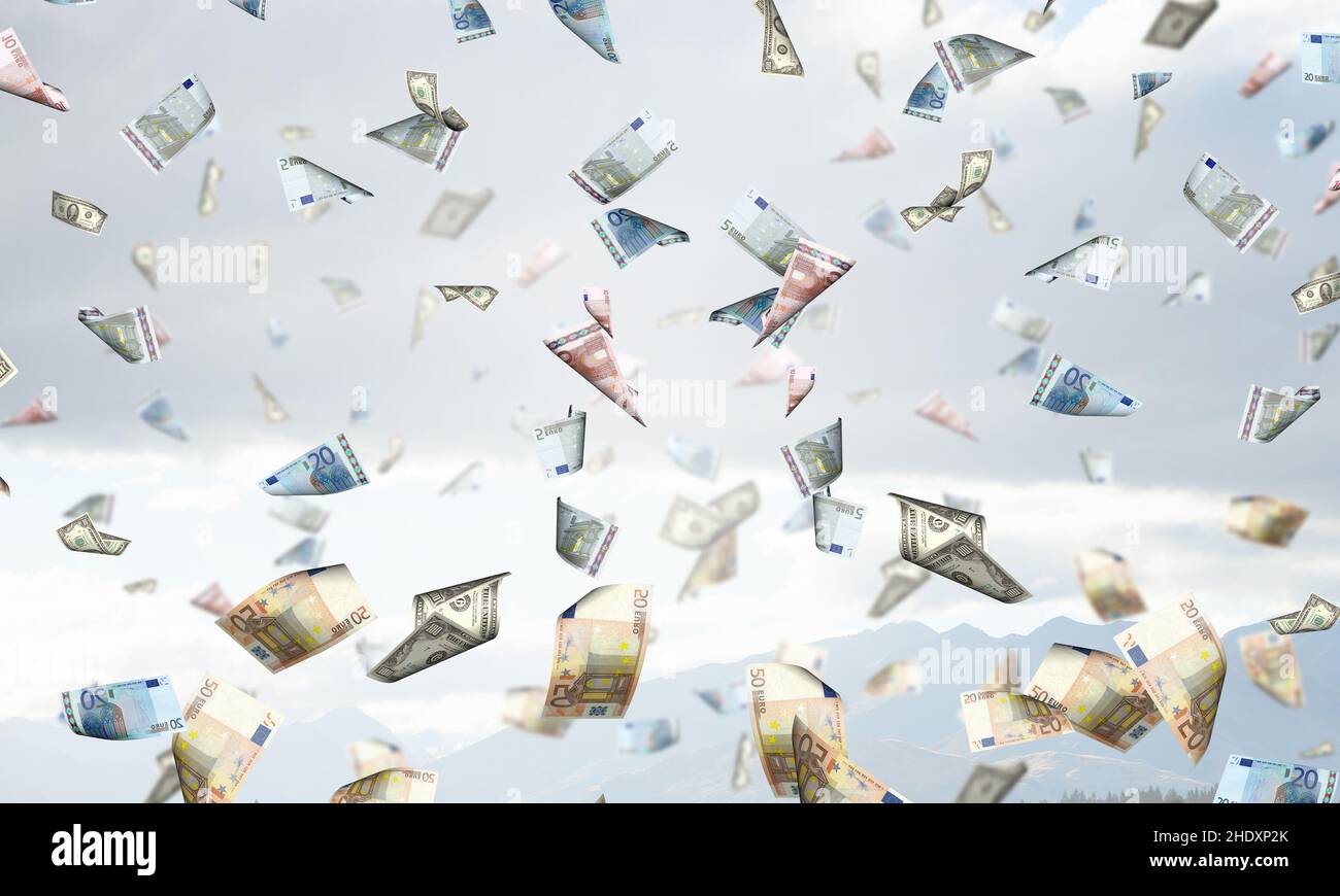 Geld regnet -Fotos und -Bildmaterial in hoher Auflösung – Alamy