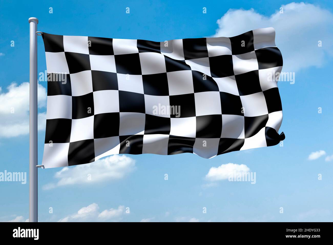 Elegantes Grn Weiss Schwarze Flagge Bild