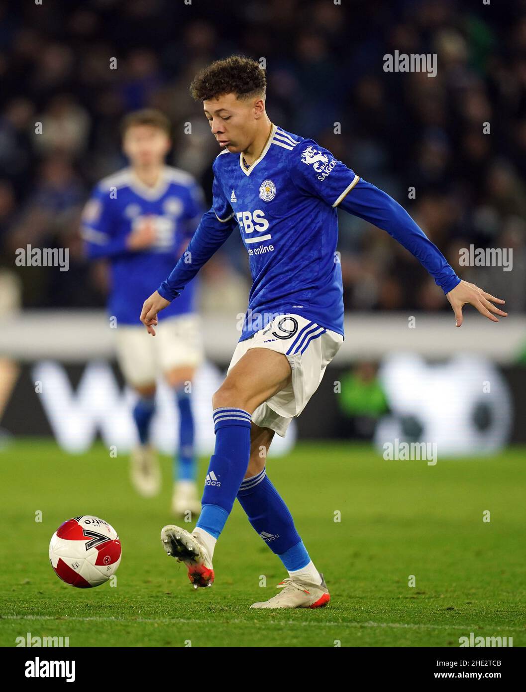 Kasey McAteer von Leicester City beim dritten Lauf des Emirates FA Cup ...
