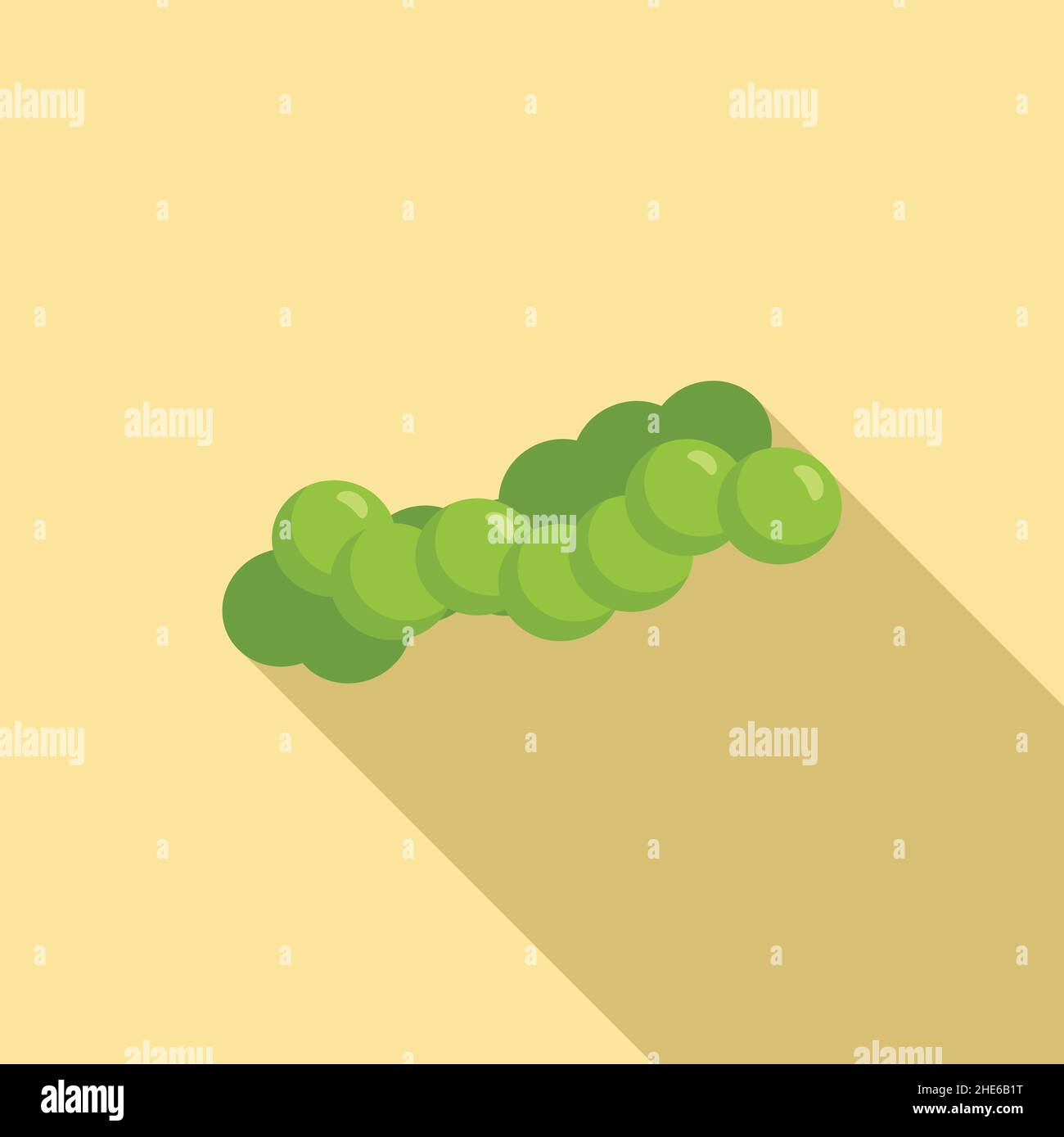 Mandelentzündung Bakterien Symbol flache Vektor. Tonsillen-Anatomie ...