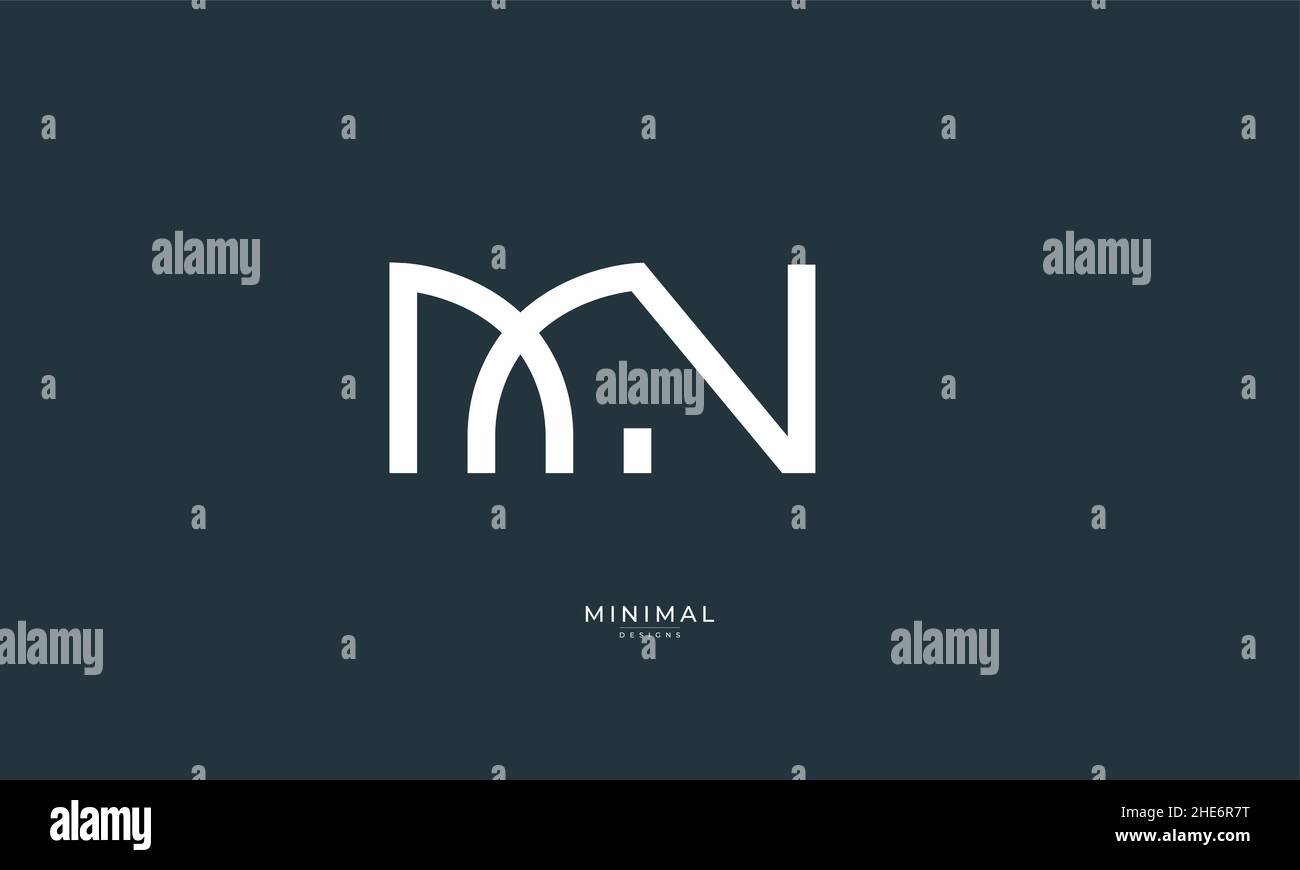 Nm buchstaben logo Stock-Vektorgrafiken kaufen - Alamy