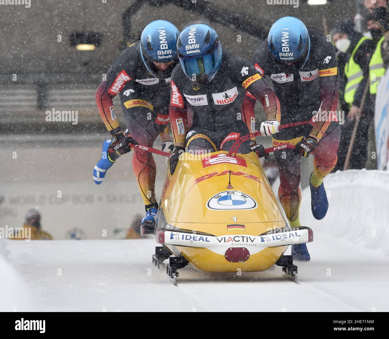 Winterberg, Deutschland. 09th Januar 2022. Bob: Weltmeisterschaft, vier ...