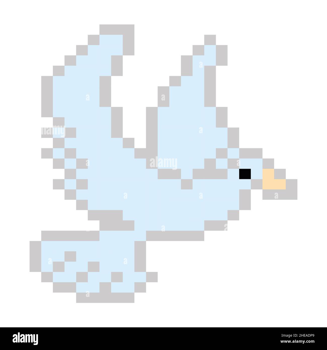 Dove Bird Pixel Art Illustration. Peace Bird Clip Art oder Bild ...