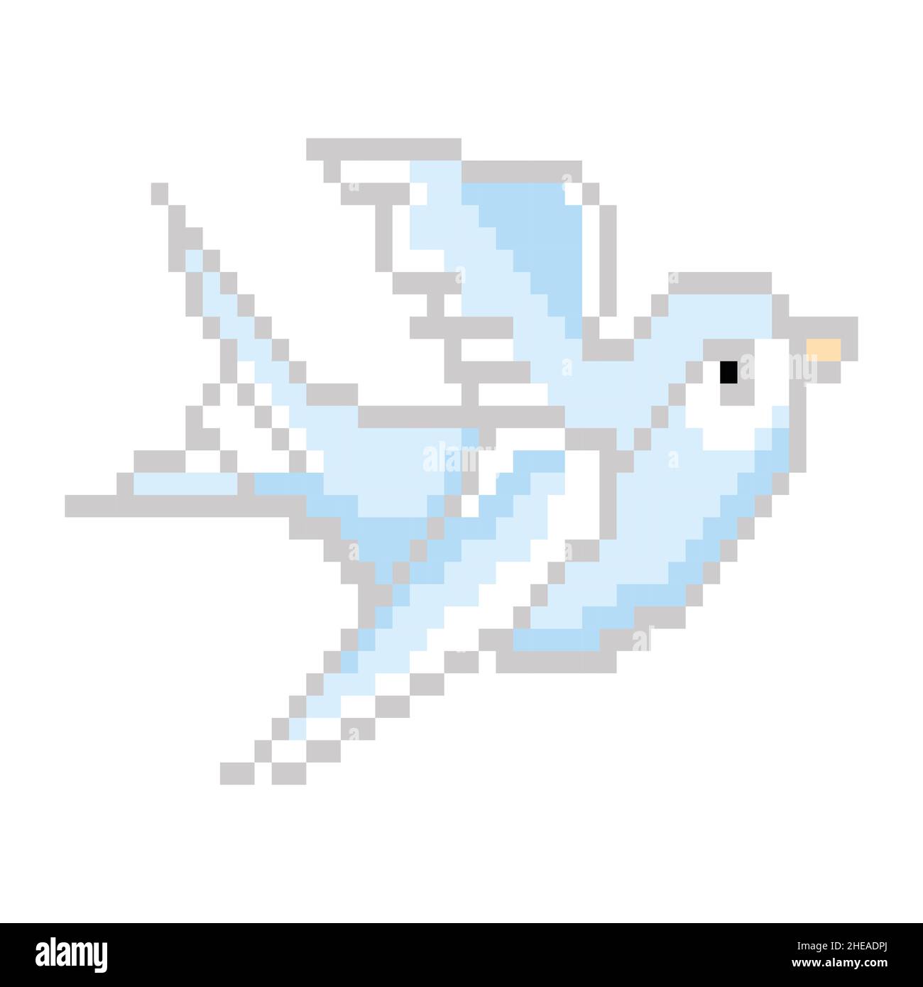 Dove Bird Pixel Art Illustration. Peace Bird Clip Art oder Bild ...