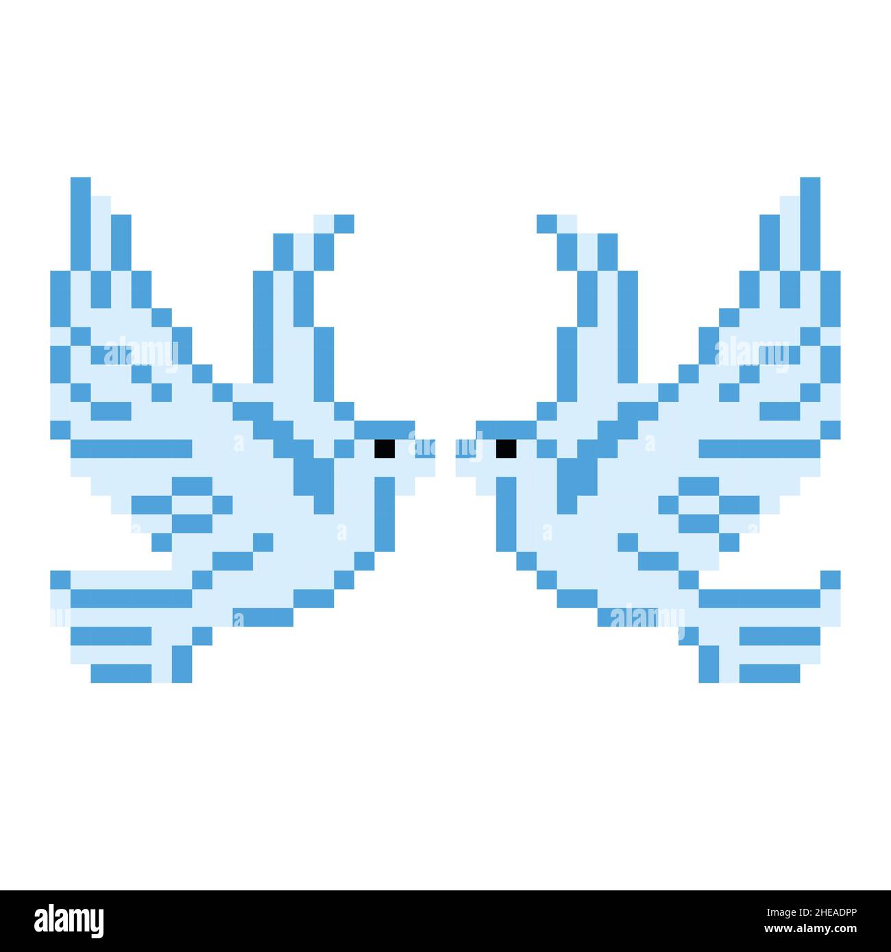 Dove Bird Pixel Art Illustration. Peace Bird Clip Art oder Bild ...