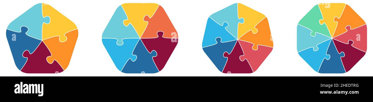 Graph jigsaw puzzle pieces Stock-Vektorgrafiken kaufen - Alamy