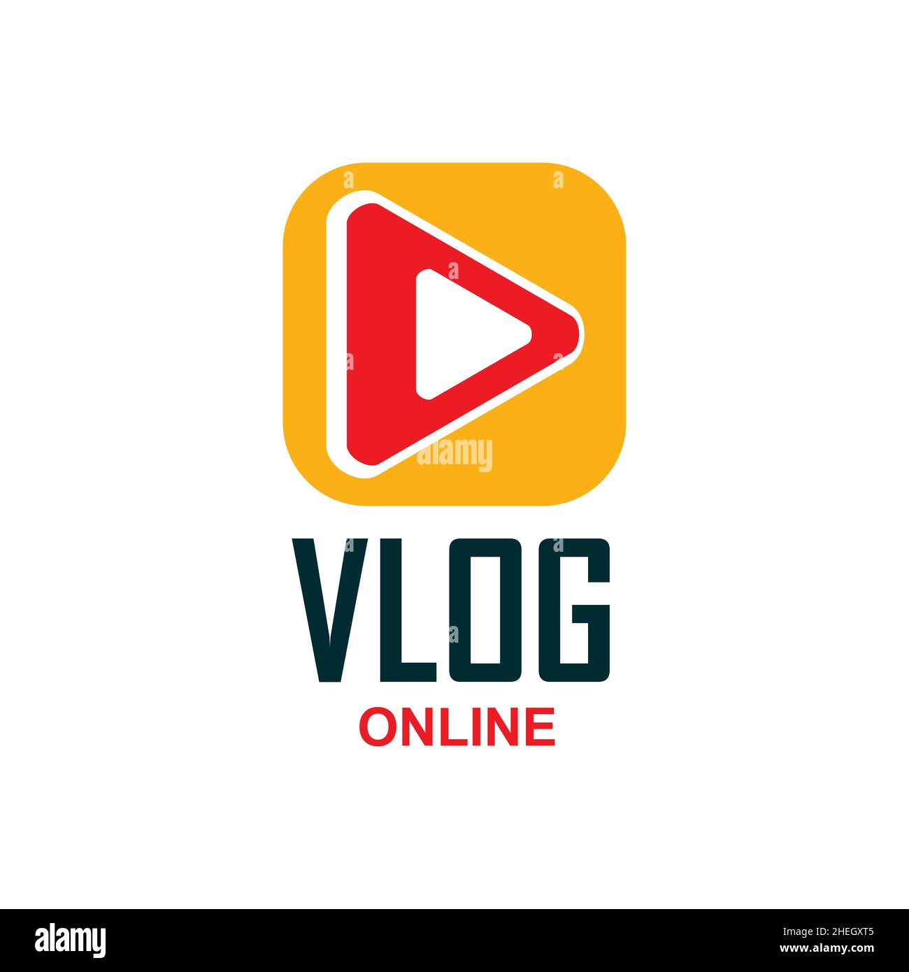 Vlog-Symbol für TV-Übertragung Live-Stream und Online-Video-Blog ...