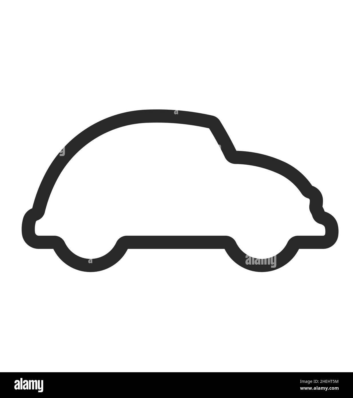 Einfache Cartoon Auto Umriss Silhouette Seitenansicht Vektor isoliert ...