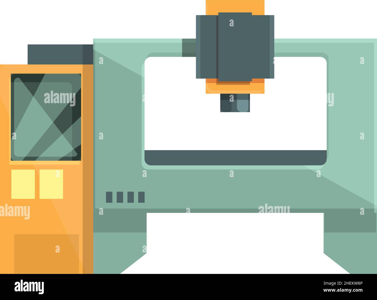 Laser cnc Maschine Symbol Cartoon Vektor. Industriefabrik ...