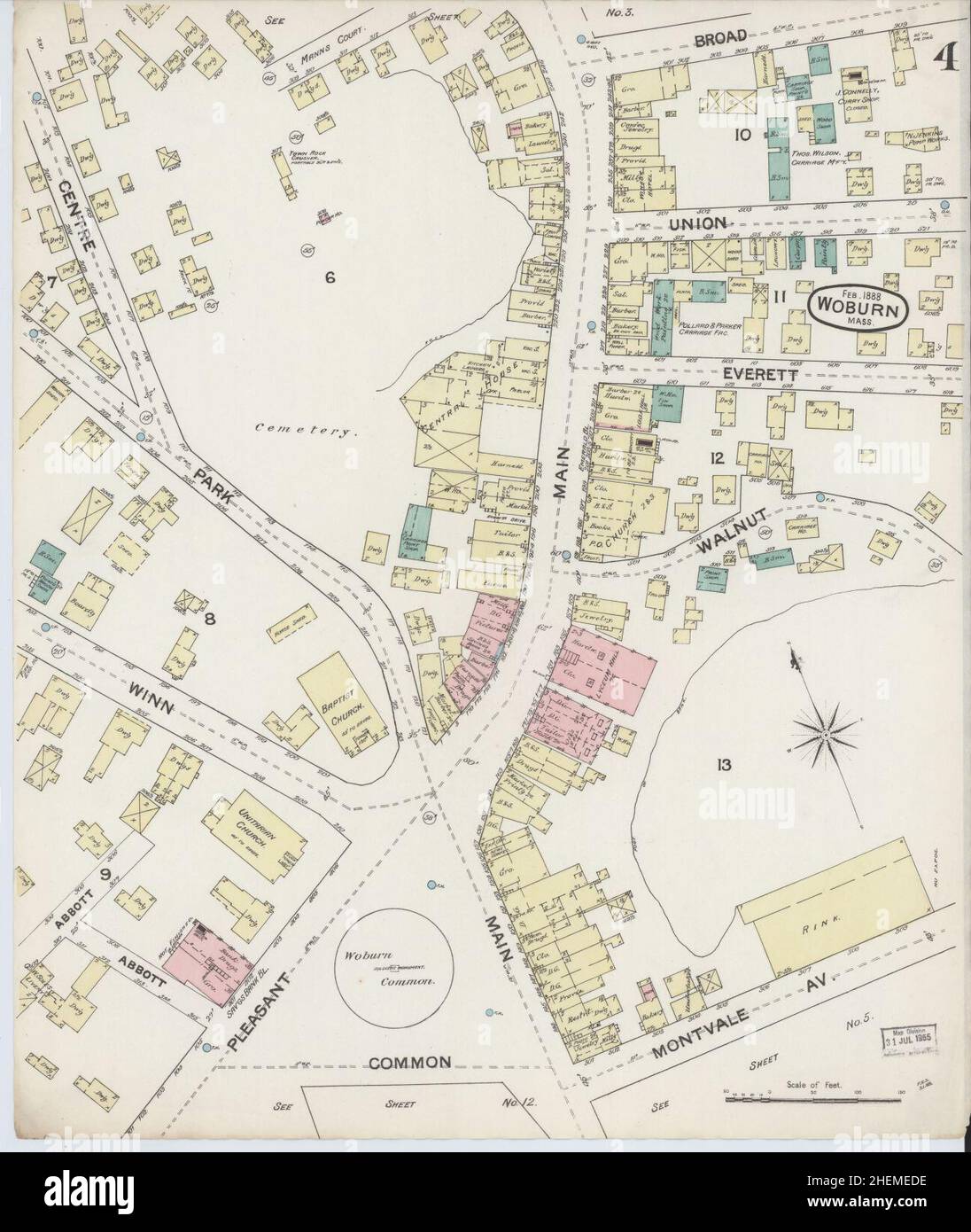 Woburn massachusetts karte -Fotos und -Bildmaterial in hoher Auflösung ...