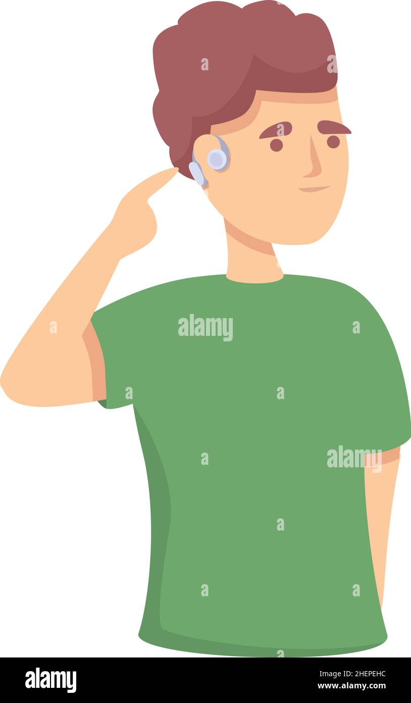 Kind taub Symbol Cartoon-Vektor. Menschen mit Behinderungen. Hören Sie ...