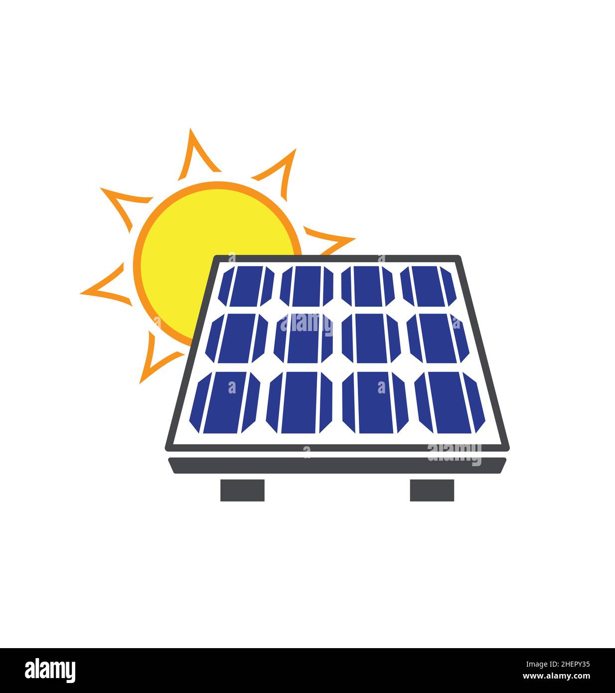 Einfacher Solar Panel Symbol Symbol Energie Infografik Vektor isoliert ...