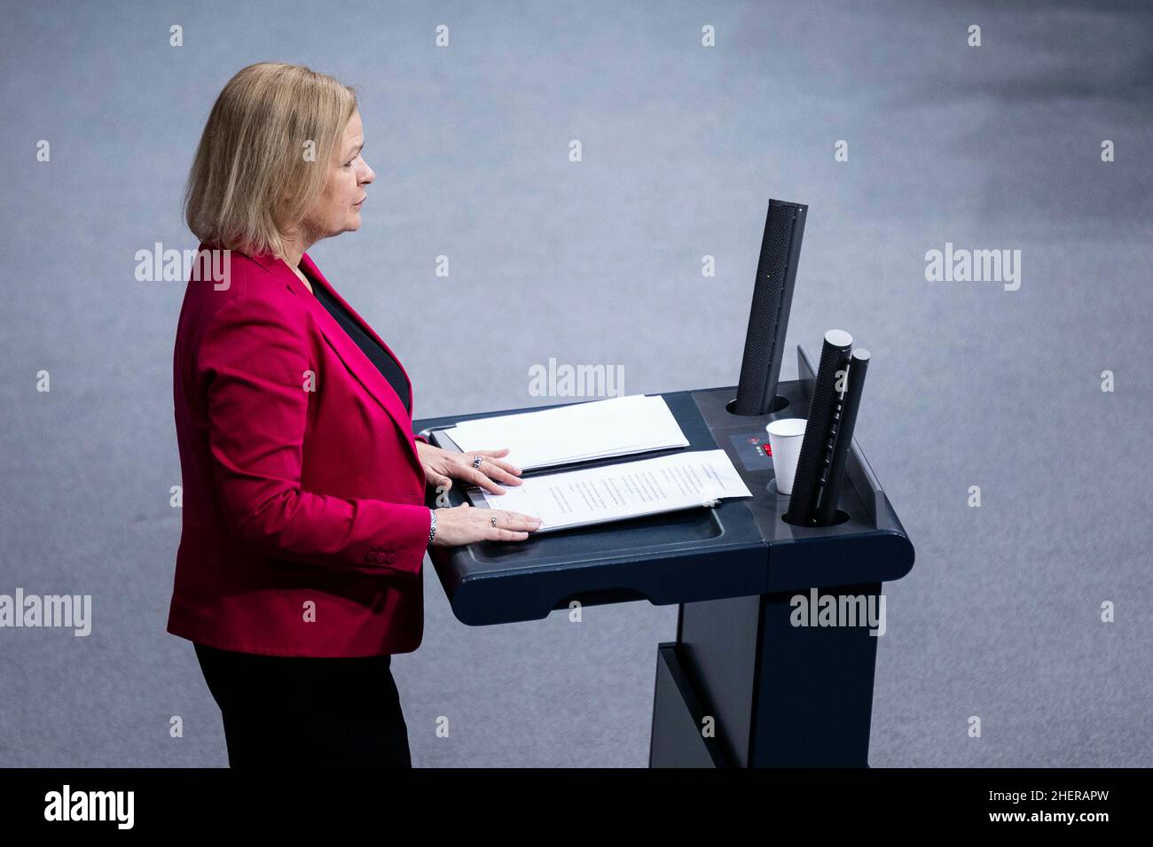 Nancy Faeser, Bundesministerin des Innern und der Heimat, spricht ...