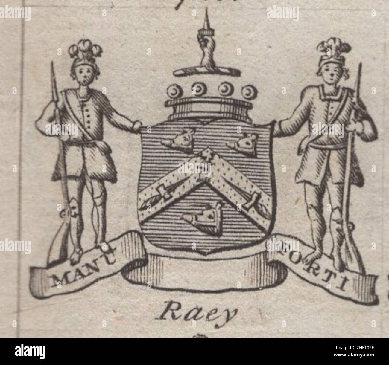 Historische antike Gravur aus dem 18th. Jahrhundert Wappen, Wappen ...