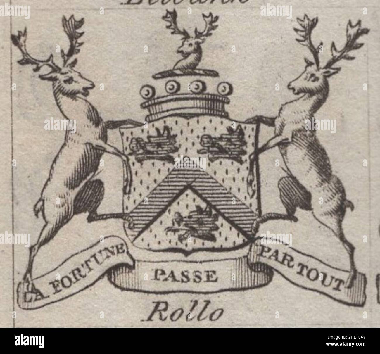 Historische antike Gravur aus dem 18th. Jahrhundert Wappen, Wappen ...