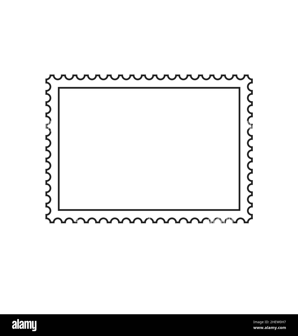 Einfache klassische Briefmarke Umriss lineart Vektor isoliert auf ...