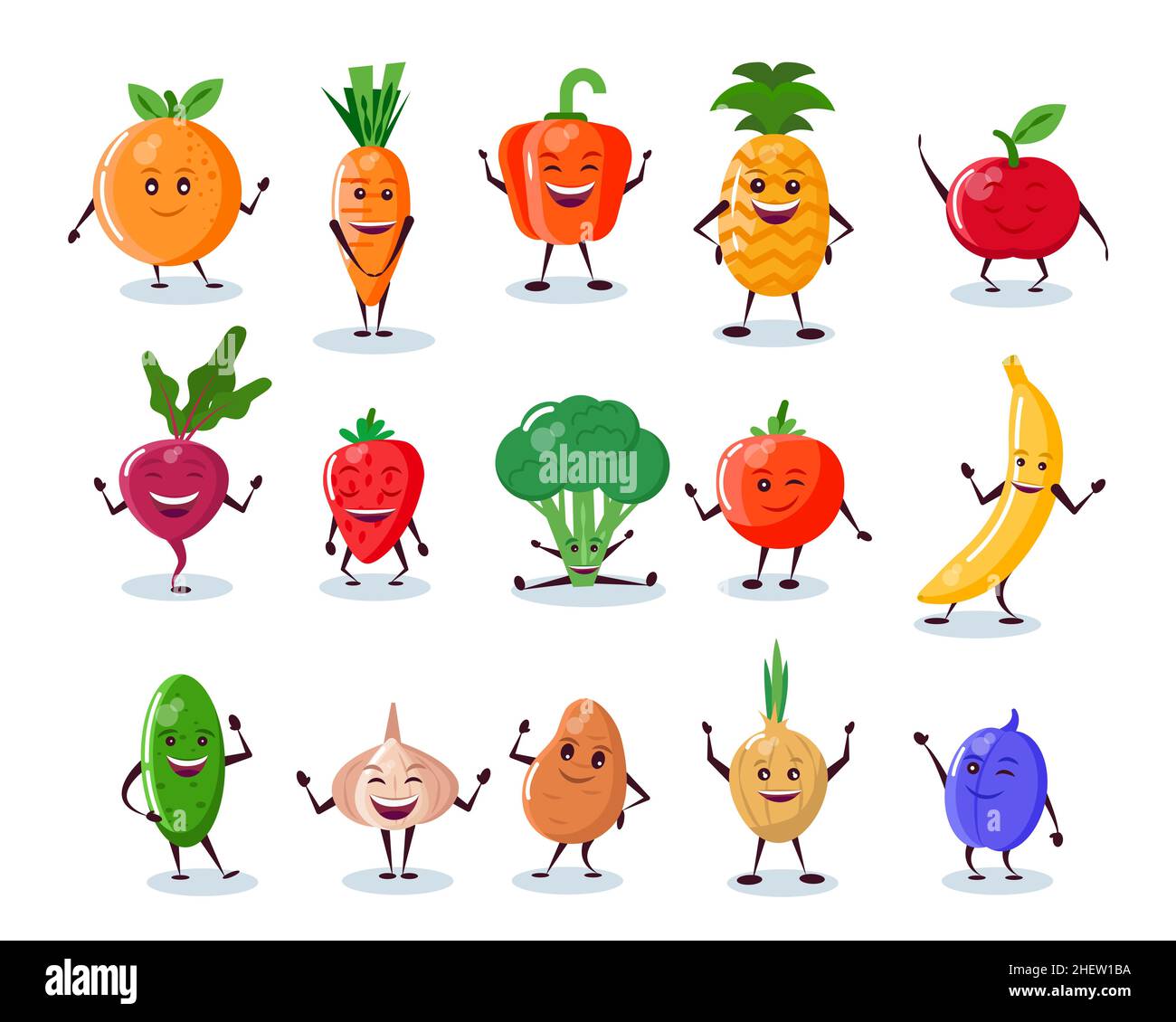 Cartoon illustration funny fruits comic -Fotos und -Bildmaterial in ...