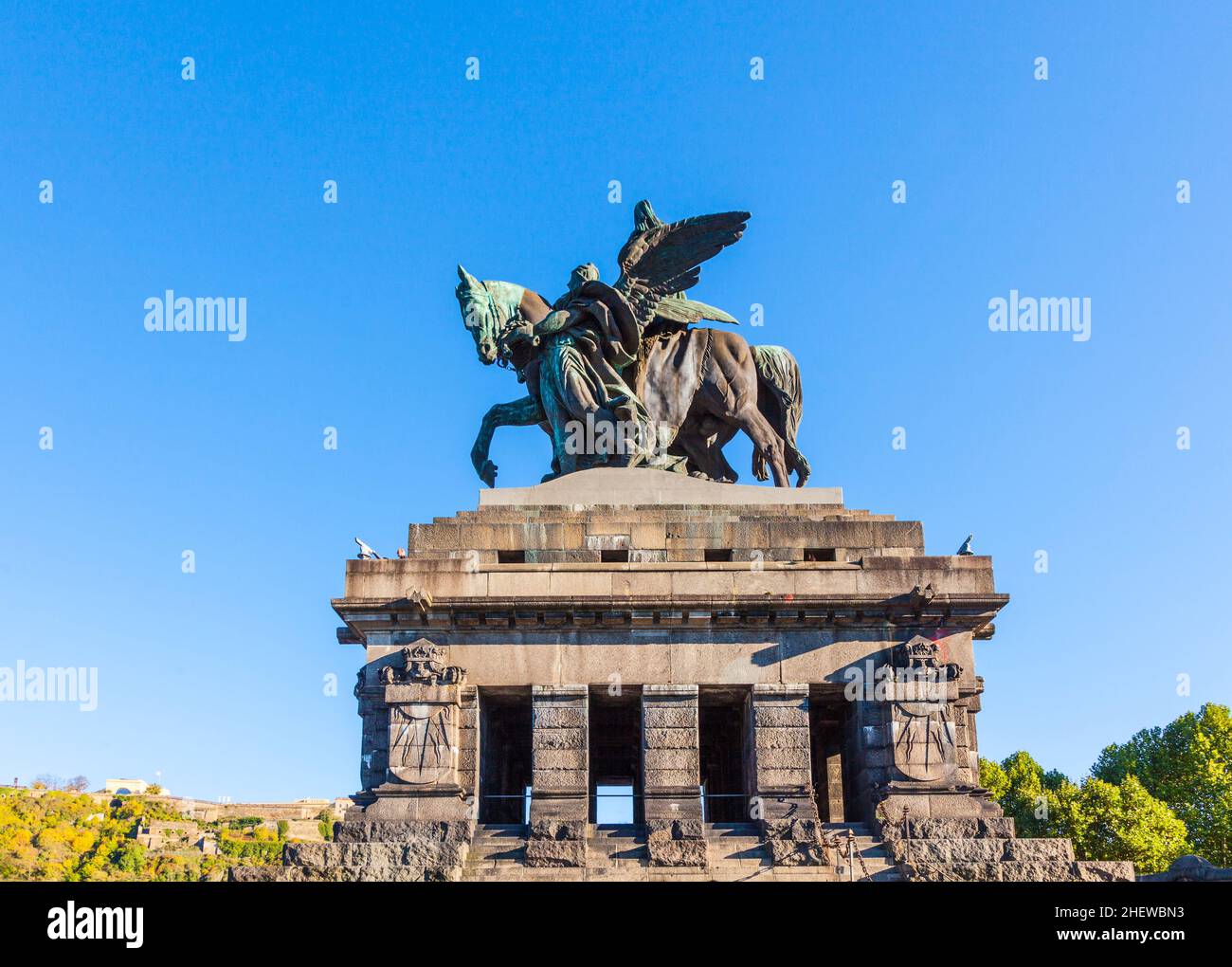 Denkmal für Kaiser Wilhelm i. (Kaiser Wilhelm) auf deutsche Ecke ...