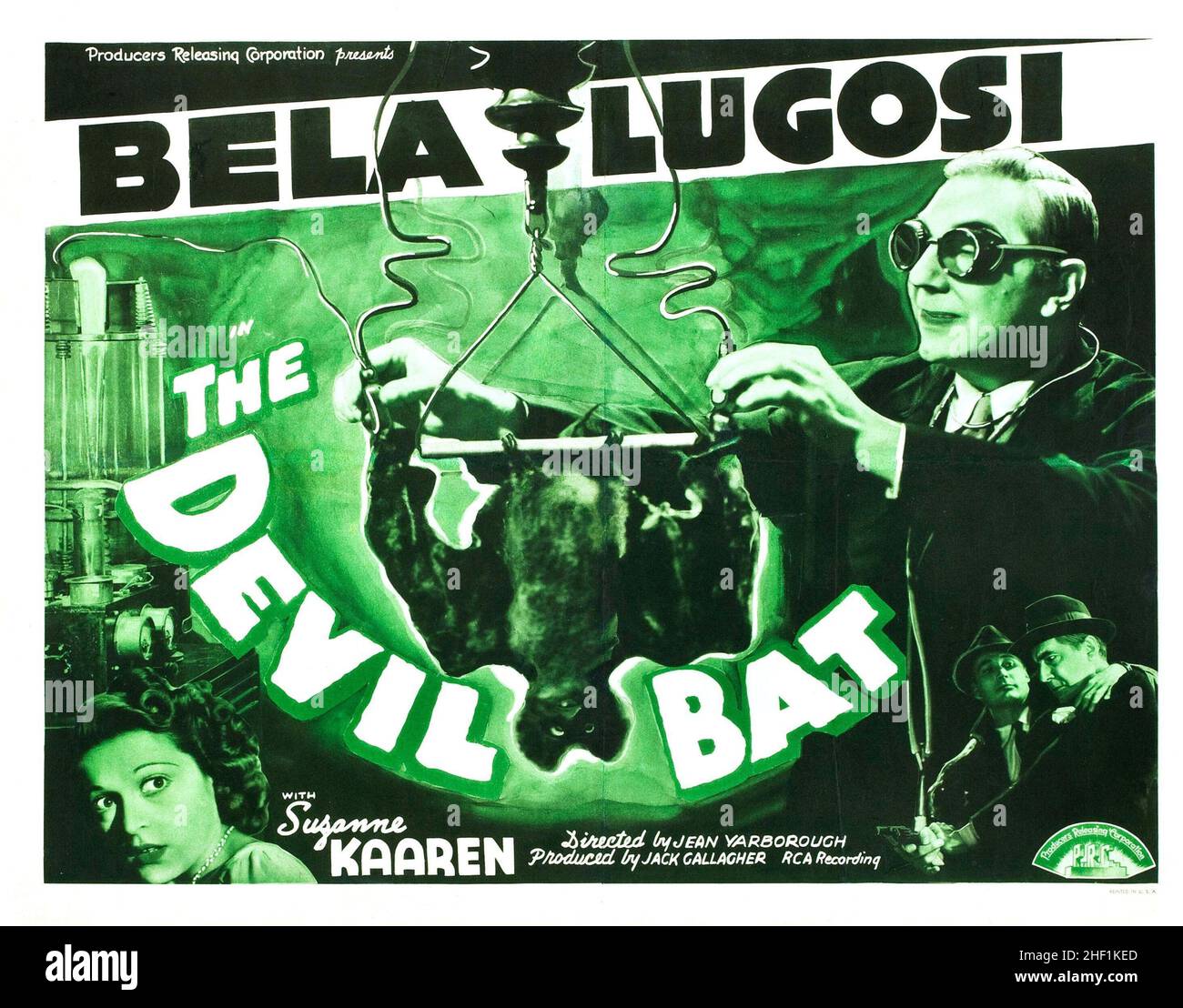 BELA LUGOSI in THE DEVIL BAT (1940), Regie: JEAN YARBROUGH. Quelle ...