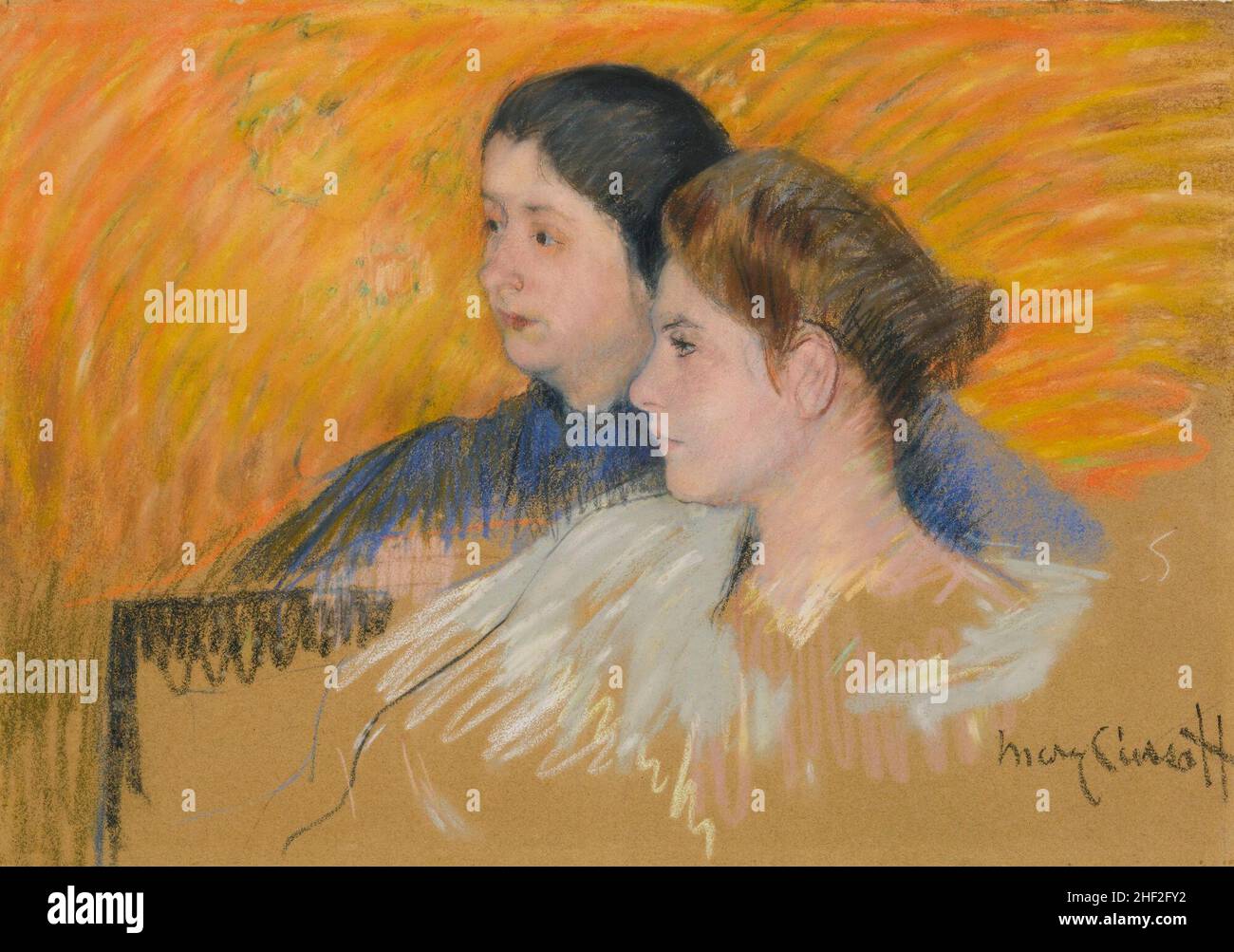 MARY CASSATT 1844 - 1926 MADAME UND IHRE MAGD (DEUX FEMMES [MADAME ET SA FEMME DE CHAMBRE ...