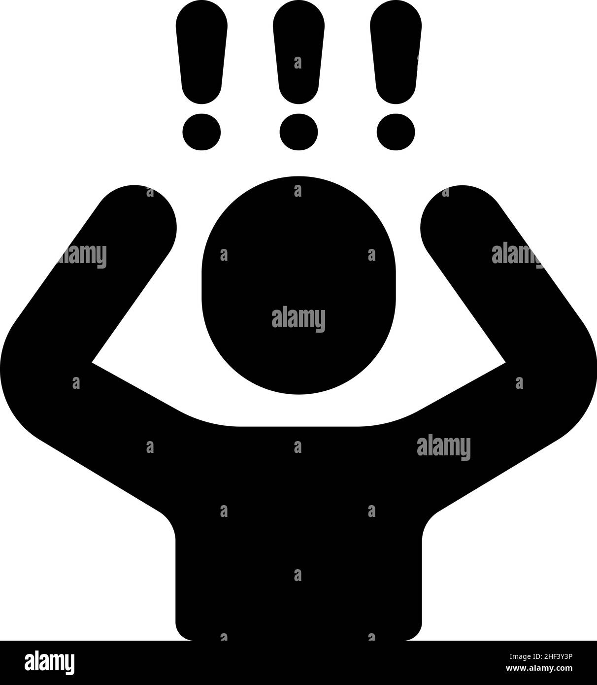 Silhouette Person Vektor-Symbol Illustration | überrascht, erstaunt ...