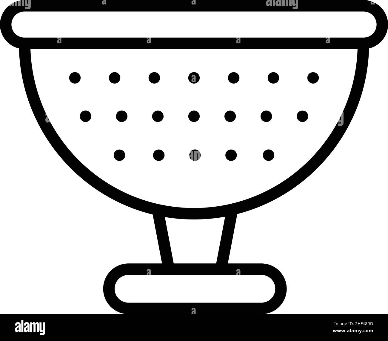 Umrissvektor für Sieb-Sieb-Sieb-Symbol. Küchensieb. Handwerkzeug Stock ...