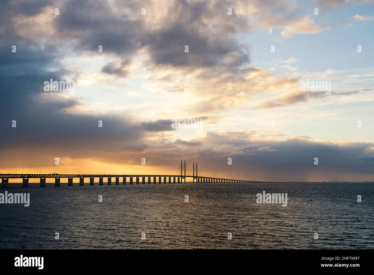 Fabelhafte Oresundbrucke Malmo Schweden Bild