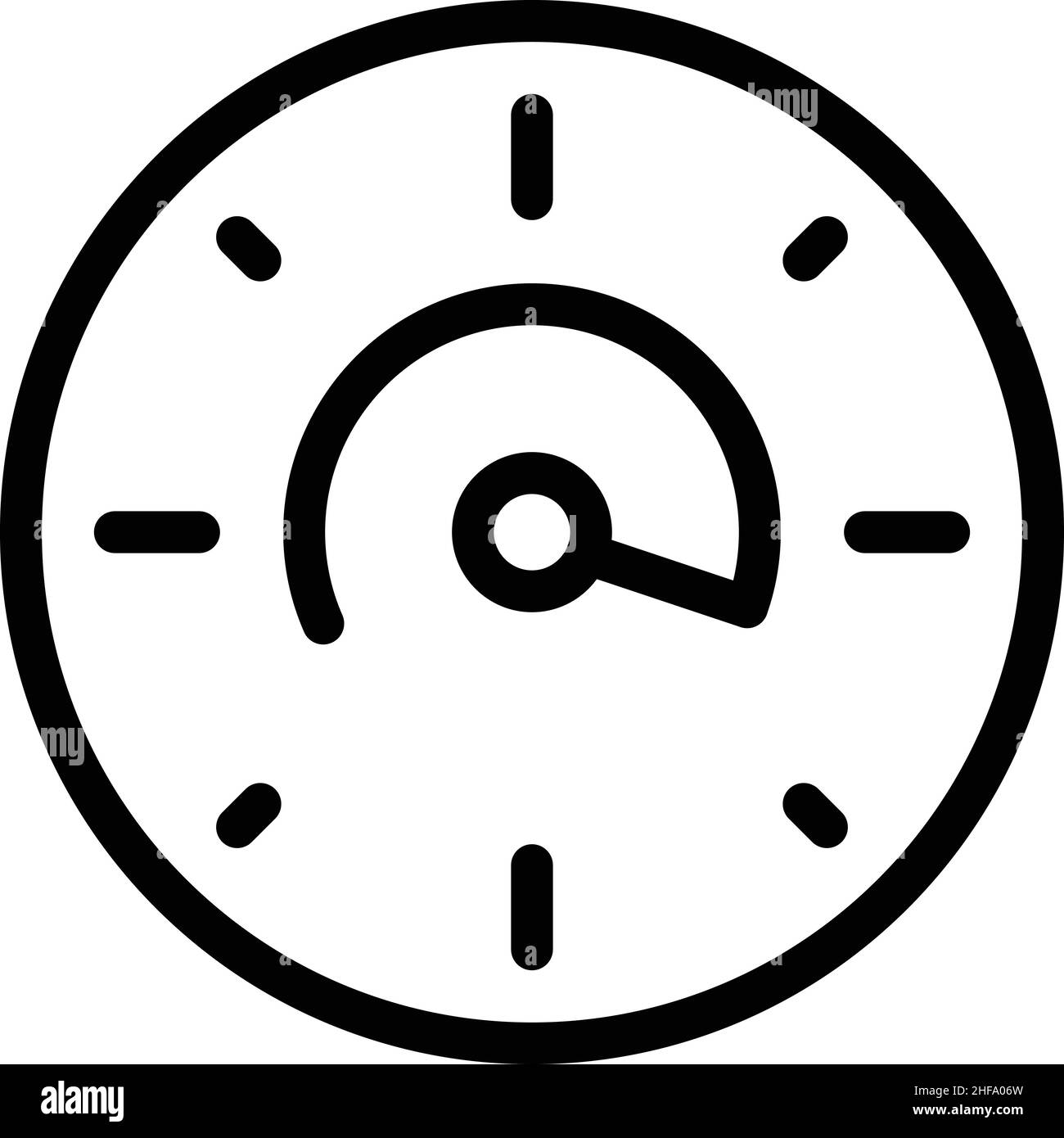 Umriss-Vektor für Uhrzeitsymbol. Dauer Web. Datum der Eröffnung Stock ...