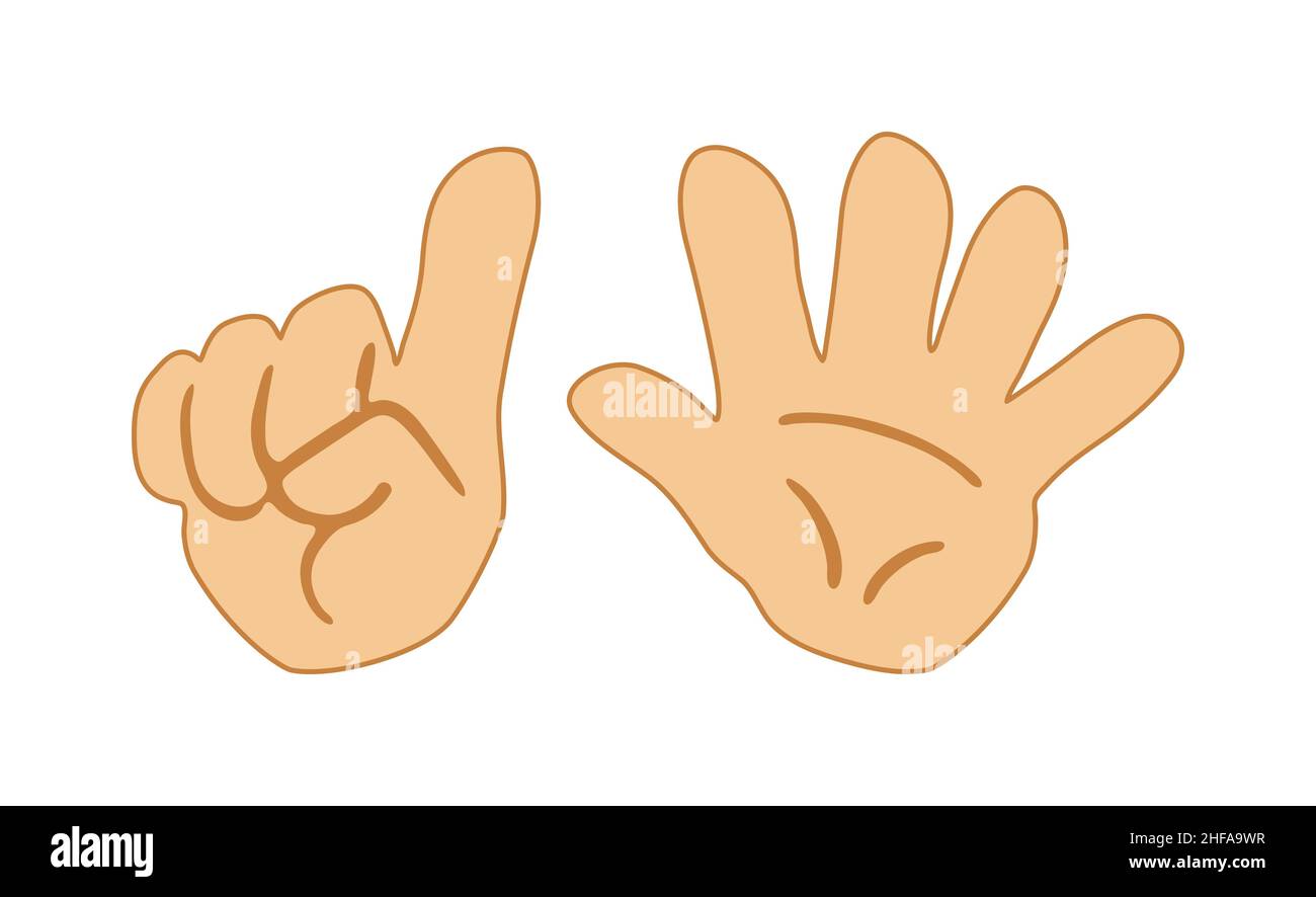 Sechs finger Stock-Vektorgrafiken kaufen - Alamy