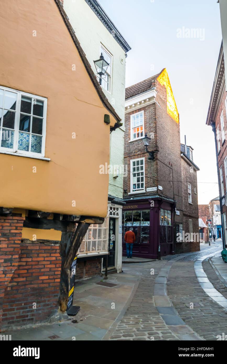Blick auf Newgate vom Kings Court, York Stockfotografie - Alamy