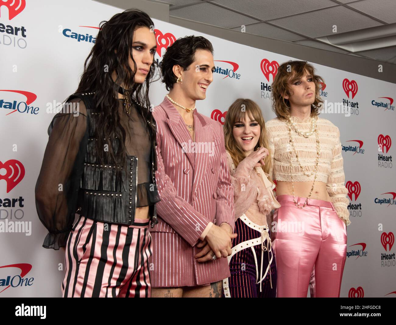 15. Januar 2022, Inglewood, Caliofrnia, USA: (L-R) Ethan Torchio, Damiano David, Victoria De ...