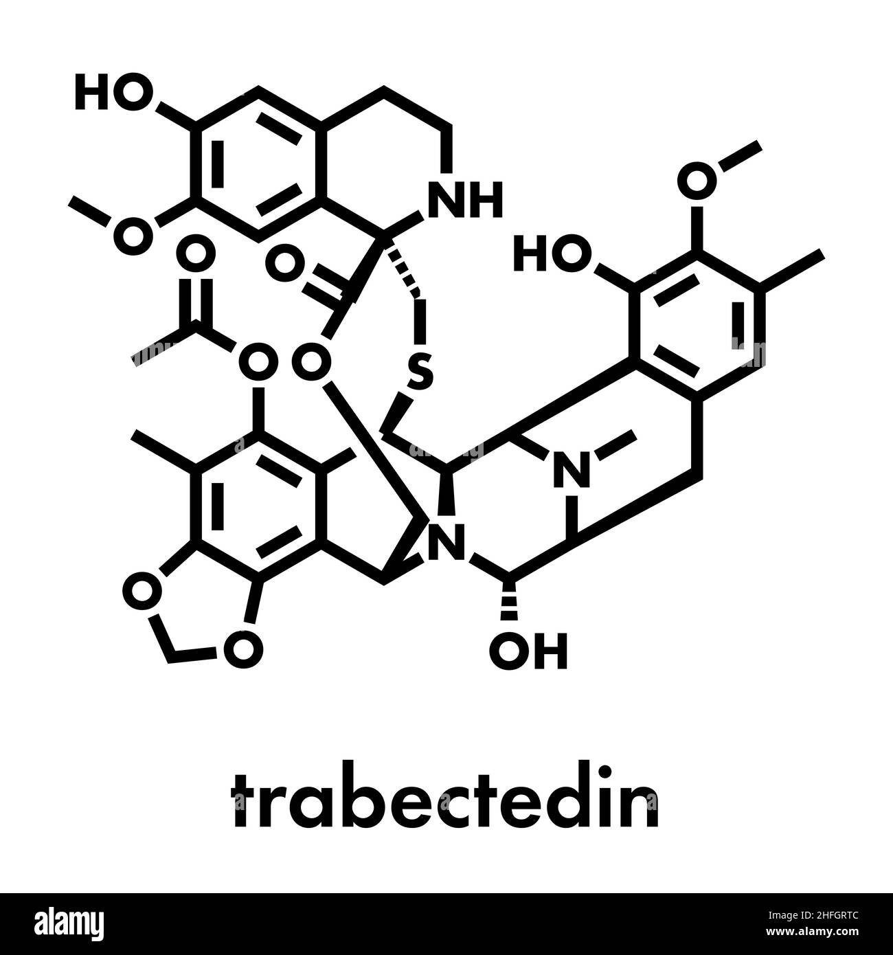 Trabectedin Krebsmedikament Molekül. Skelettmuskulatur Formel Stock ...