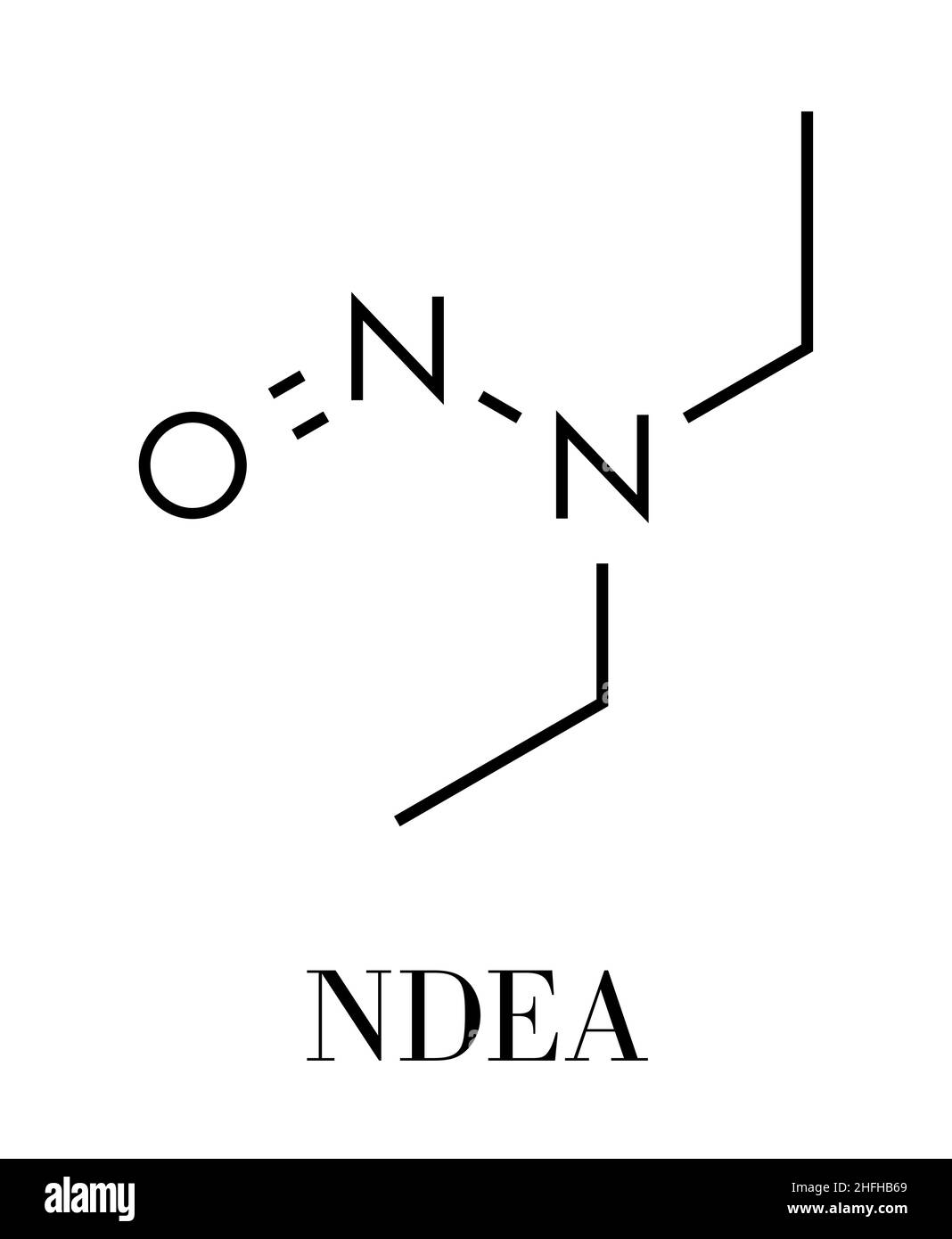 N-Nitroso-diethylamin oder Ndea krebserregende Molekül ...
