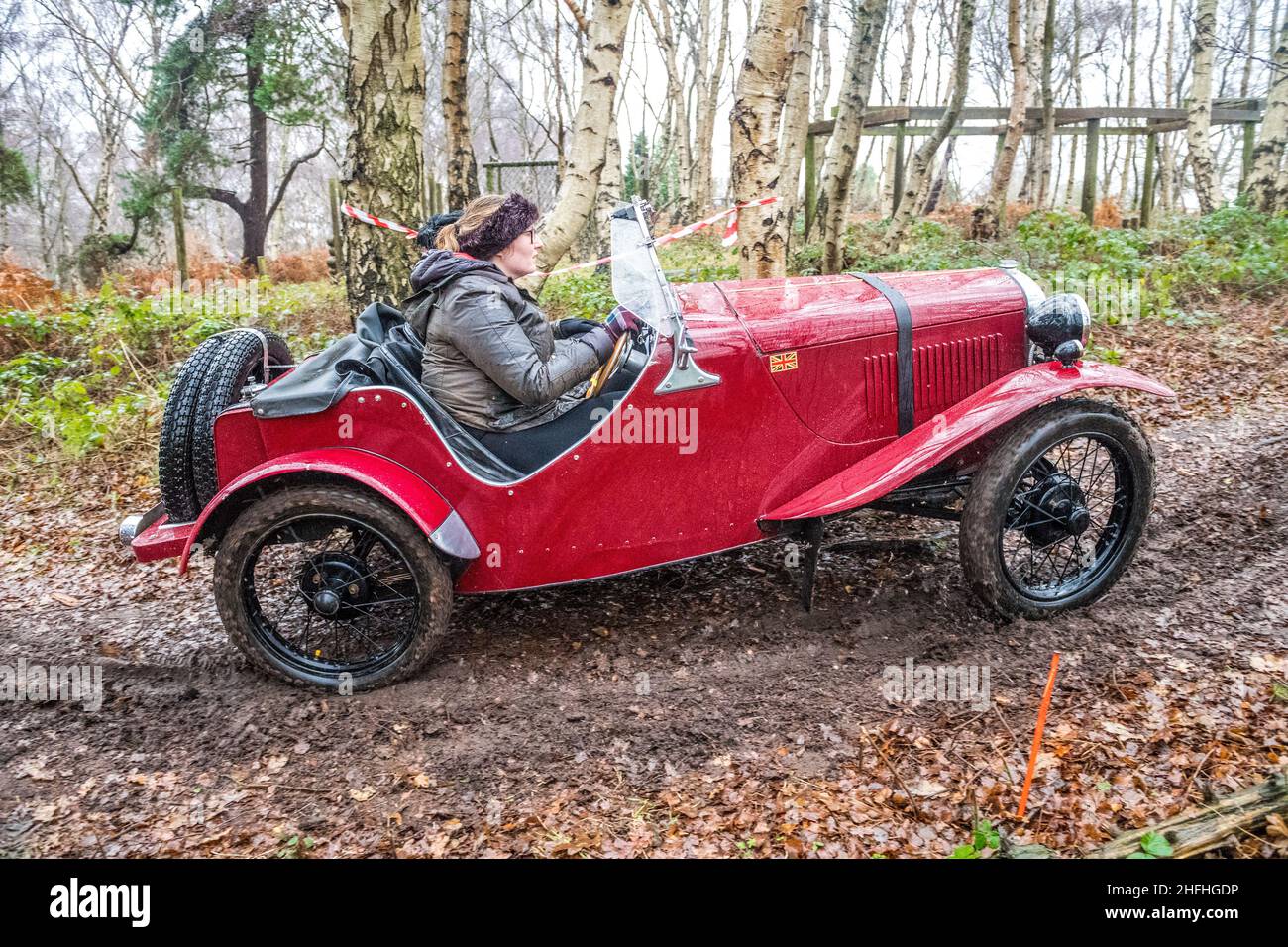 Die Mitglieder des Pre war Austin 7 Car Club, die an der Dave Wilcox ...