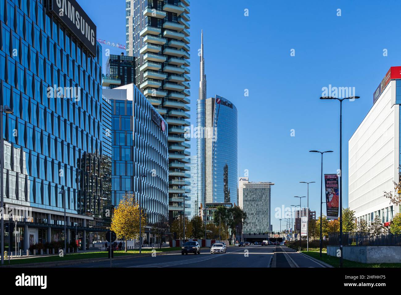 Mailand, Italien, 2021. November – modernes Finanzviertel mit ...