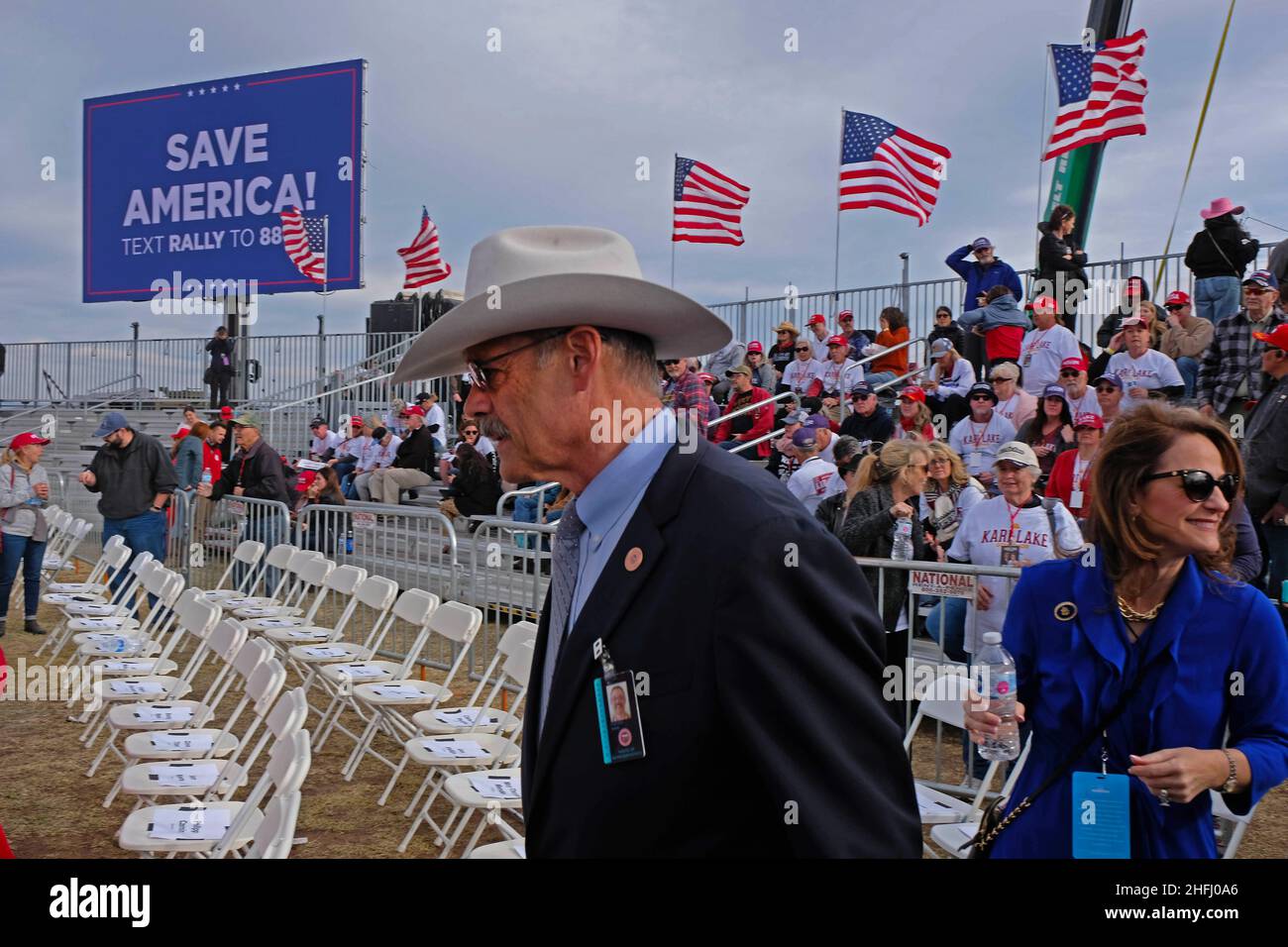 Florence, Arizona, USA. 15th Januar 2022. Der ehemalige Präsident ...