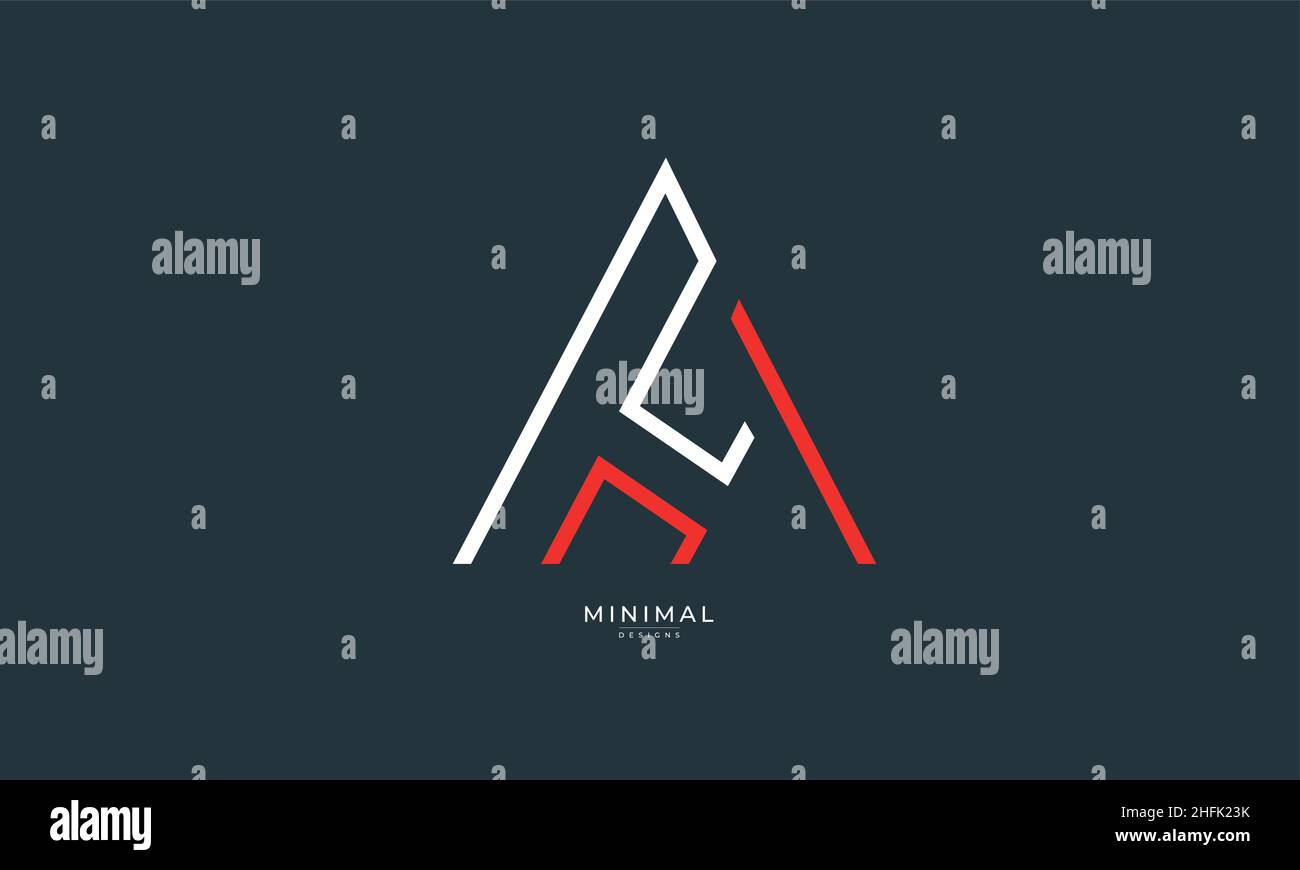 Buchstabensymbol AH oder HA Stock-Vektorgrafik - Alamy