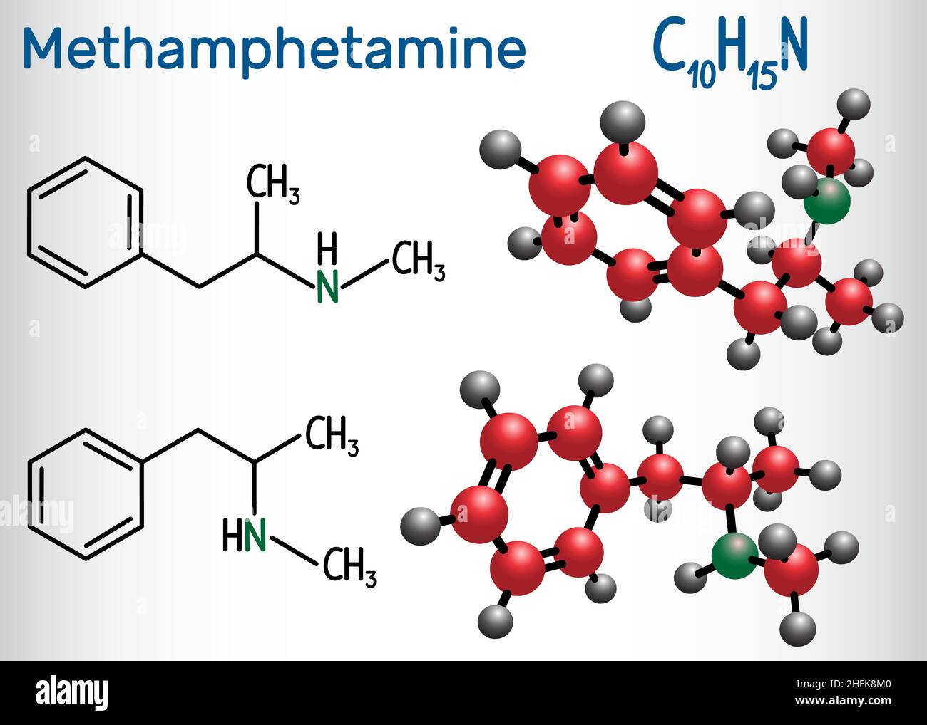 Methamphetamine crystal meth molecule Stock-Vektorgrafiken kaufen - Alamy