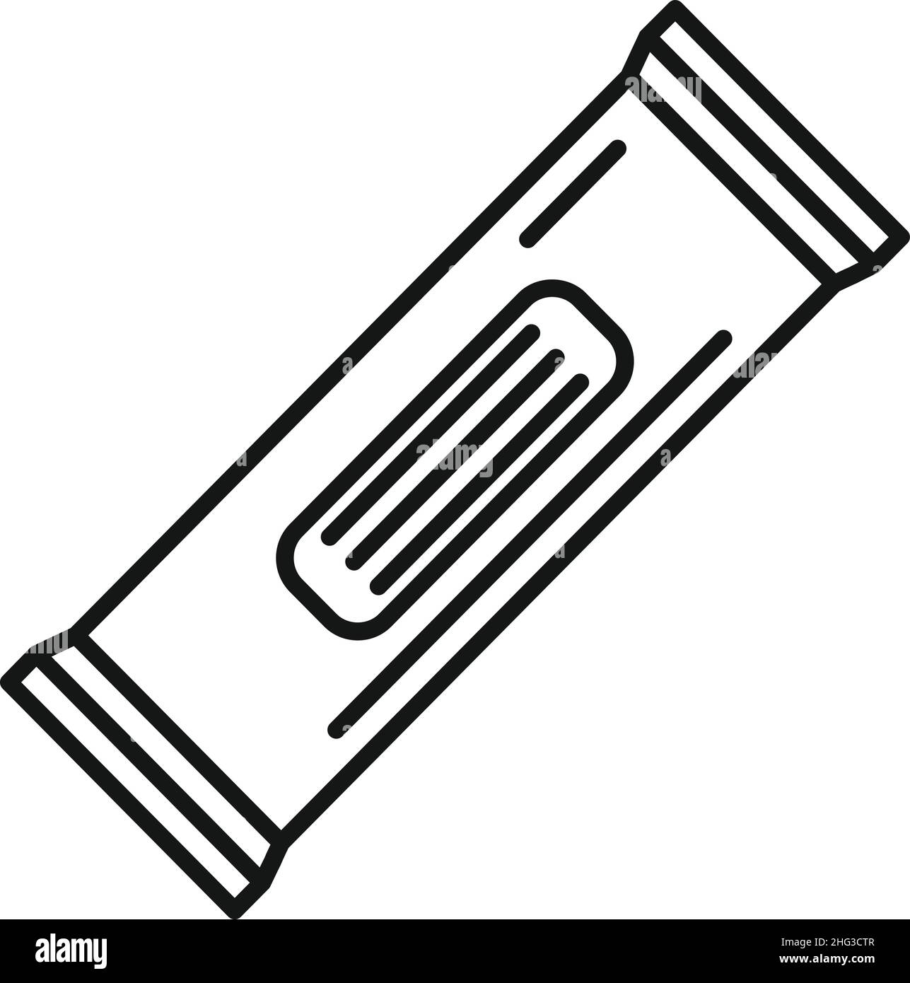 Sweet Snack Bar Symbol Umriss Vektor. Lebensmittelschokolade ...