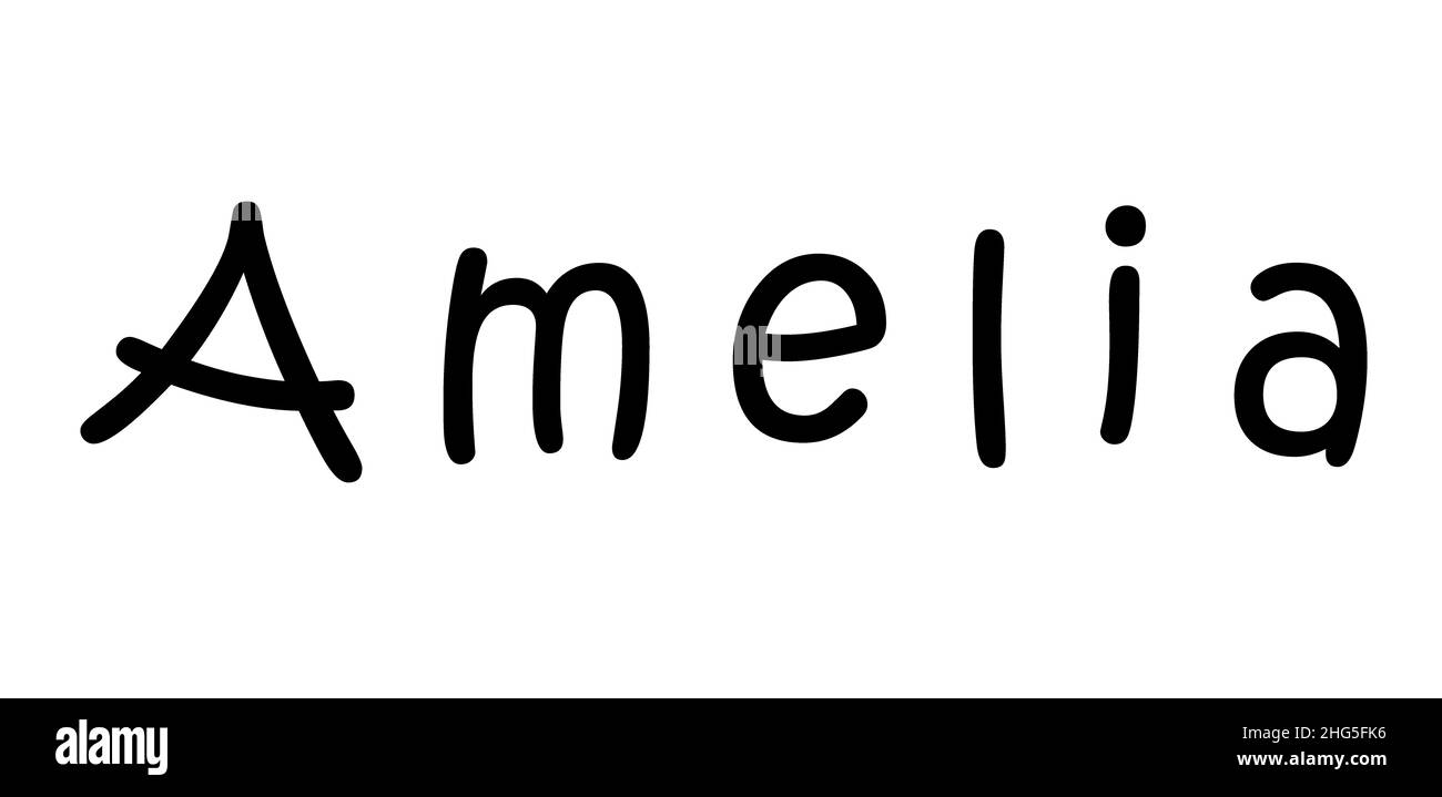 Amelia name Schwarzweiß-Stockfotos und -bilder - Alamy