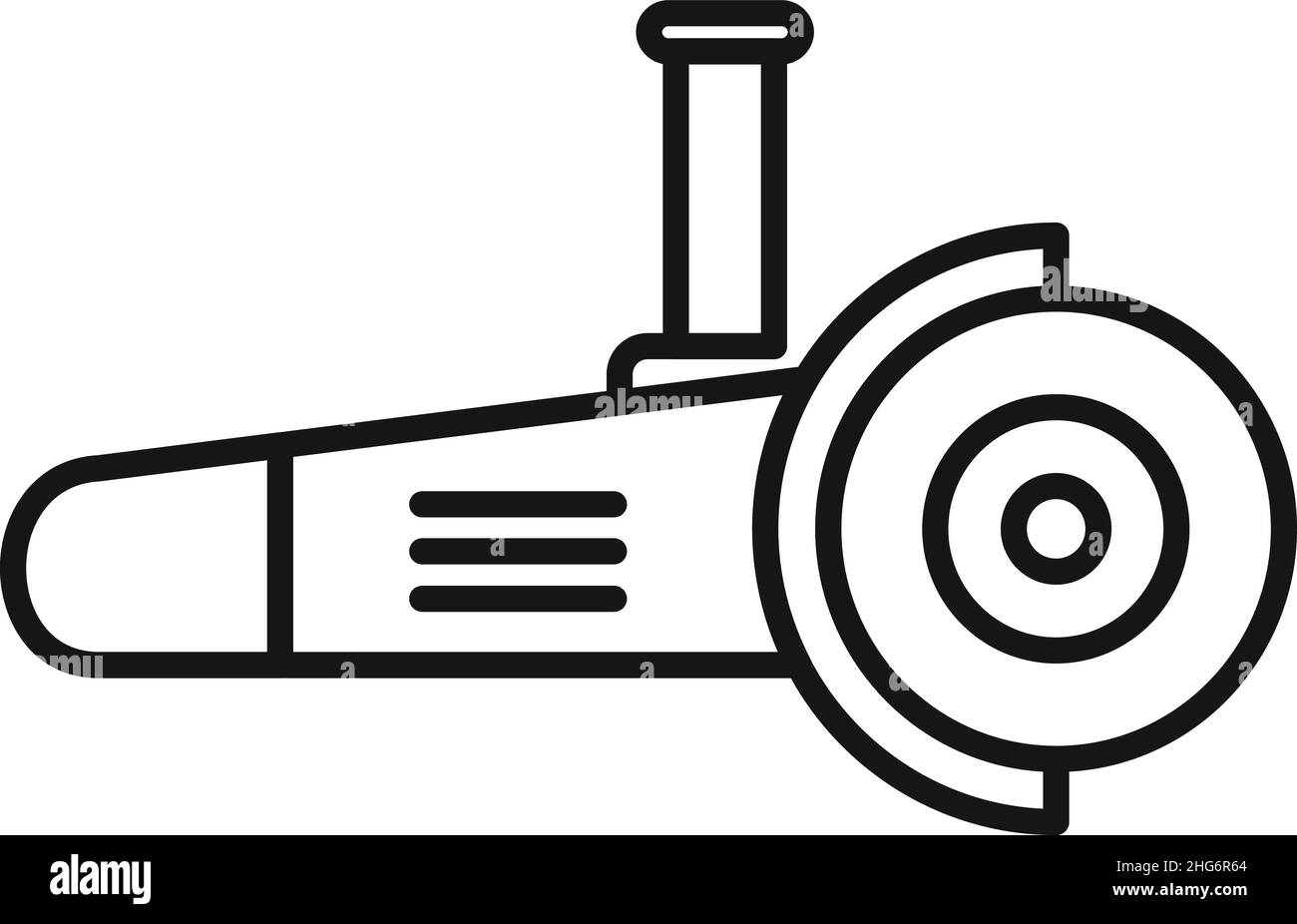 Polieren Schleifmaschine Symbol Umriss Vektor. Schleifwerkzeug ...